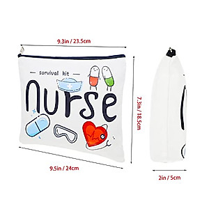 onstary Nurse Survival Kit Cosmetic Bag Birthday Gift For Nurse Nursing Graduation Gift CanvasBag (nurse)