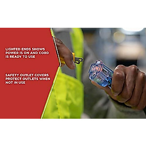 Southwire 65038901 14/3 25-Ft. Generator Power Cord; Black