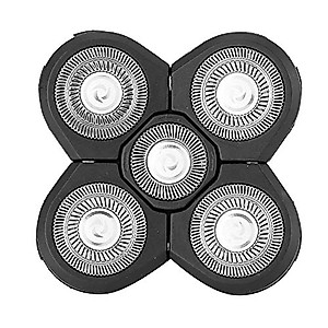 Replacement Heads, Replacement Blades, Shaver Blade Heads, 5 Head Shaver Head Universal Electric Beard Shaver Replacement Heads Rotating Head Replacement Accessory