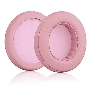 JECOBB Replacement Ear Cushion Cover with Protein Leather & Memory Foam for Razer Kraken X, Kraken X Ultralight, Kraken X Lite Headphone ONLY – Oval ( Pink )