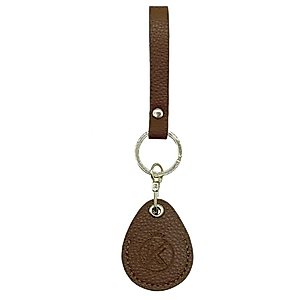KRSURERICHER Leather Key Fob Holder, Access Card Key Chains RFID Protector, NFC Smart Key tag Case Keychain for Broken Key