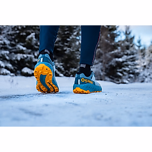 Icebug Womens Arcus BUGrip GTX Trail Running Shoe with Carbide Studded Traction Sole, Cloud Blue, L10.5