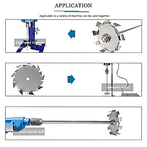 YUCHENGTECH Dispersing Disc Dispersion Impeller Dispersing Machine Blade Paddle Impeller Stainless Steel 3cm Disc with 7X300mm Rod （1.18″disc with 0.27″X11.8″Rod）