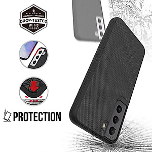 KIOMY Case for Samsung Galaxy S22 5G Shockproof Bumper Protective Cover 2 in 1 Dual Layers