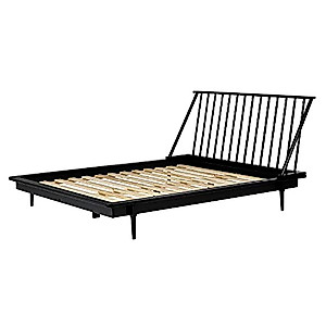 Walker Edison Lennon Platform, Queen (U.S. Standard), Black