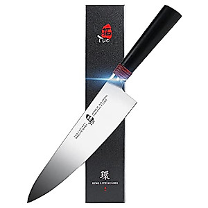 TUO Chef Knife 8 inch Kitchen Knife Cooking Knife Chef's Knife Pro Japanese Gyuto Knife for Vegetable Fruit and Meat, AUS-8 High Carbon Stainless Steel with Ergonomic Handle Gift Box, Ring Lite Series