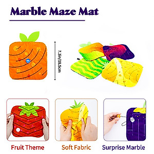 5 PCS Marble Maze Mat Autism Game,Sensory Fidget Stress Relief Toys for Kids ADHD Special Needs,Tactile Sensory Mat Calming Toys for Adults Teens