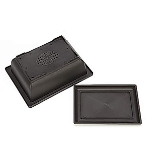 C CRYSTAL LEMON 3 Pack, Bonsai Pots, Bonsai Tree Pots with Trays - Built in Mesh, Six Inch Large Planters Durable Shatter Proof Poly-Resin