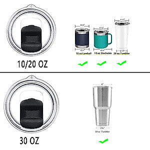 Magnetic Tumbler Lid 2pcs 30oz Compatible with YETI Rambler zark Trail,Old Style Rtic Replacement Lids