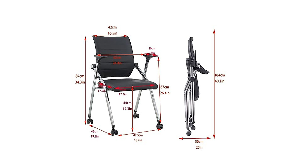 Ergonomic Folding Office Chair with Wheels | UDHSV
