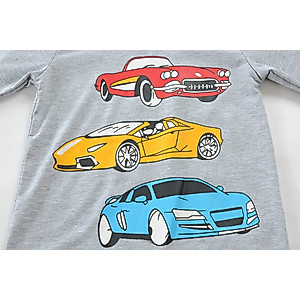 Pajamas for Boys Pjs Toddler Kids 100% Cotton Long Sleeve Sleepwear Set 2 Pieces Racing Car Nightwear Children Pj Clothes Sets Size 3T