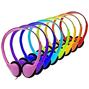 CN-Outlet Kids Headphones Bulk 8 Pack Multi Color Class Set School Students Classroom Children Toddler Boys Girls Teen and Adult (8 Pack)