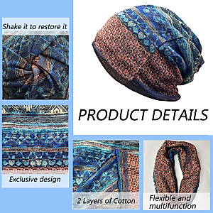 JarseHera Womens Slouchy Beanie Cotton Chemo Caps Cancer Headwear Hats Turban