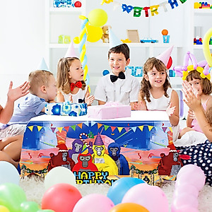 Chuntianli 2pcs 𝒢𝑜𝓇𝒾𝓁𝓁𝒶 𝒯𝒶𝑔 Tablecloth Disposable Tablecover Birthday Party Supplies and Decorations for Kid Boy Baby Shower Rectangle Tables 70"X42",2 Pack