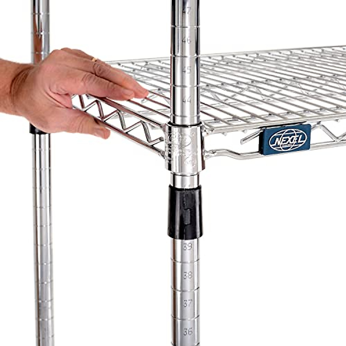 Nexel Chrome Wire Shelving, 60" W X 18" D x 54" H