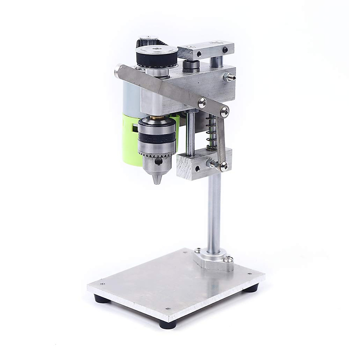 Benchtop Drill Press, 480W 2-Speed Cast Iron Bench Drill Press, Mini Electric Bench Drilling Machine, Tabletop Drilling Machine Variable Speed Drill Press for Metal Wooden Jewelry DIY