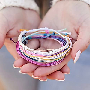 Pura Vida Bracelets Pack Spring Daze Friendship Bracelet Pack - Set of 5 Stackable Bracelets for Women, Cute Bracelets for Teen Girls, Beach Bracelet & Accessories for Teens - 5 String Bracelets