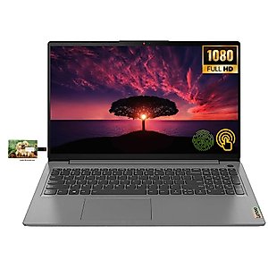New Lenovo IdeaPad 3 Business Laptop, 15.6" FHD Touchscreen, Core i5-1135G7(Beat i7-1065G7), Windows 10 Pro, 12GB RAM 512GB SSD, 32GB Tela USB Card