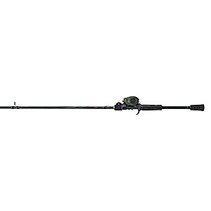Abu Garcia Zata Baitcast Low Profile Reel and Fishing Rod Combo, 7' - Medium Heavy - 1pc Green