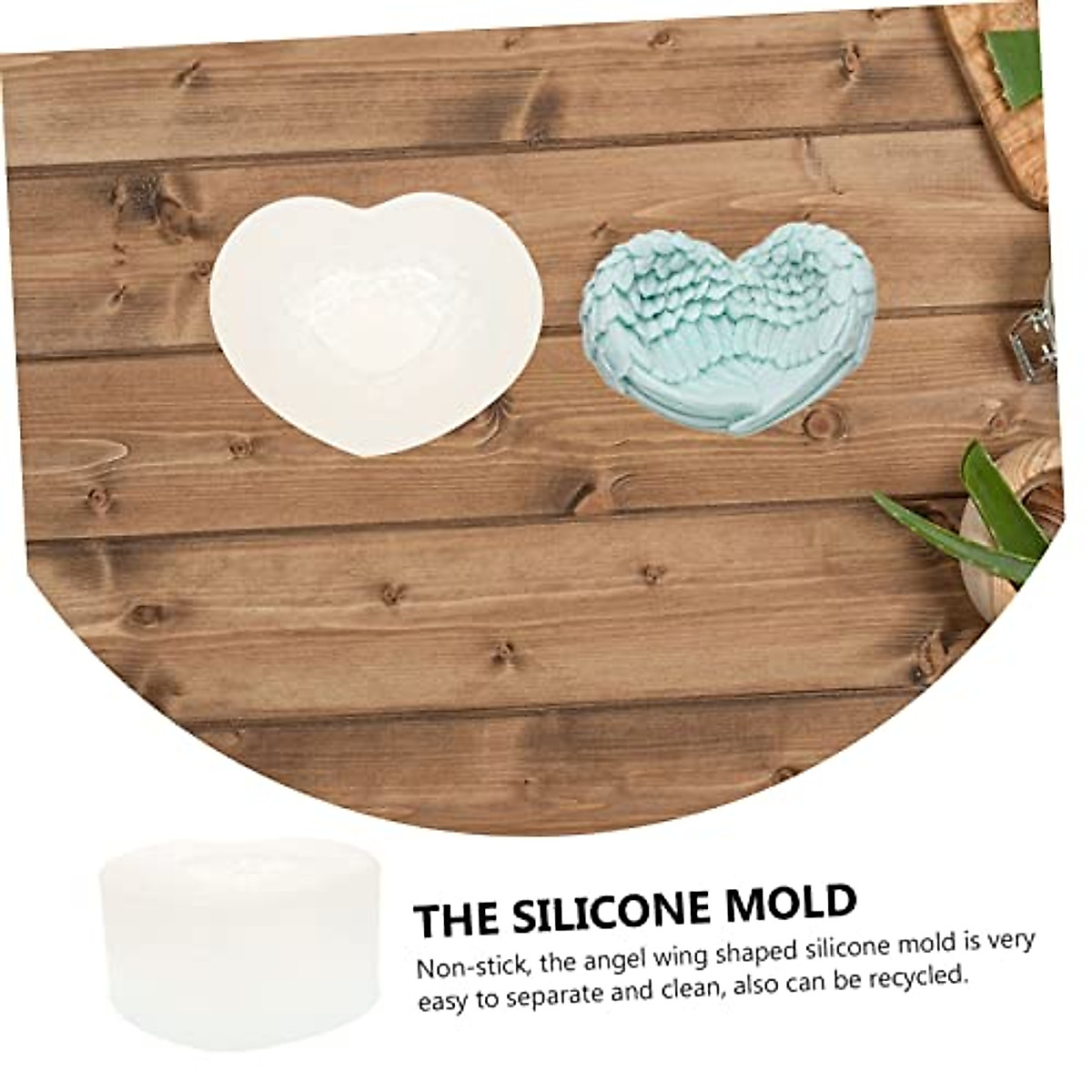 COHEALI Box Wings Angel Mold Table Top Epoxy Resin Tray Candle Silicone Mold Silicone Box Wing Resin Wing Jewelry Box Silica Gel White Storage Box DIY Mold DIY Box Casting Mold Epoxy Mold