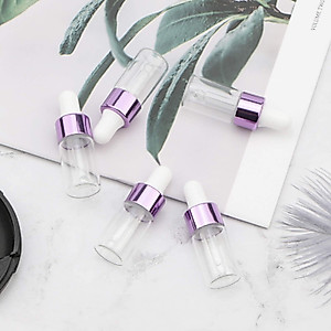 Ellbest 3ml Essential Oil Dropper Glass Bottle Transparent Dropper Glass Bottles with Eye Dropper, Reusable Bottle, perfect for Travel, Carrying Outside, Pack of 44