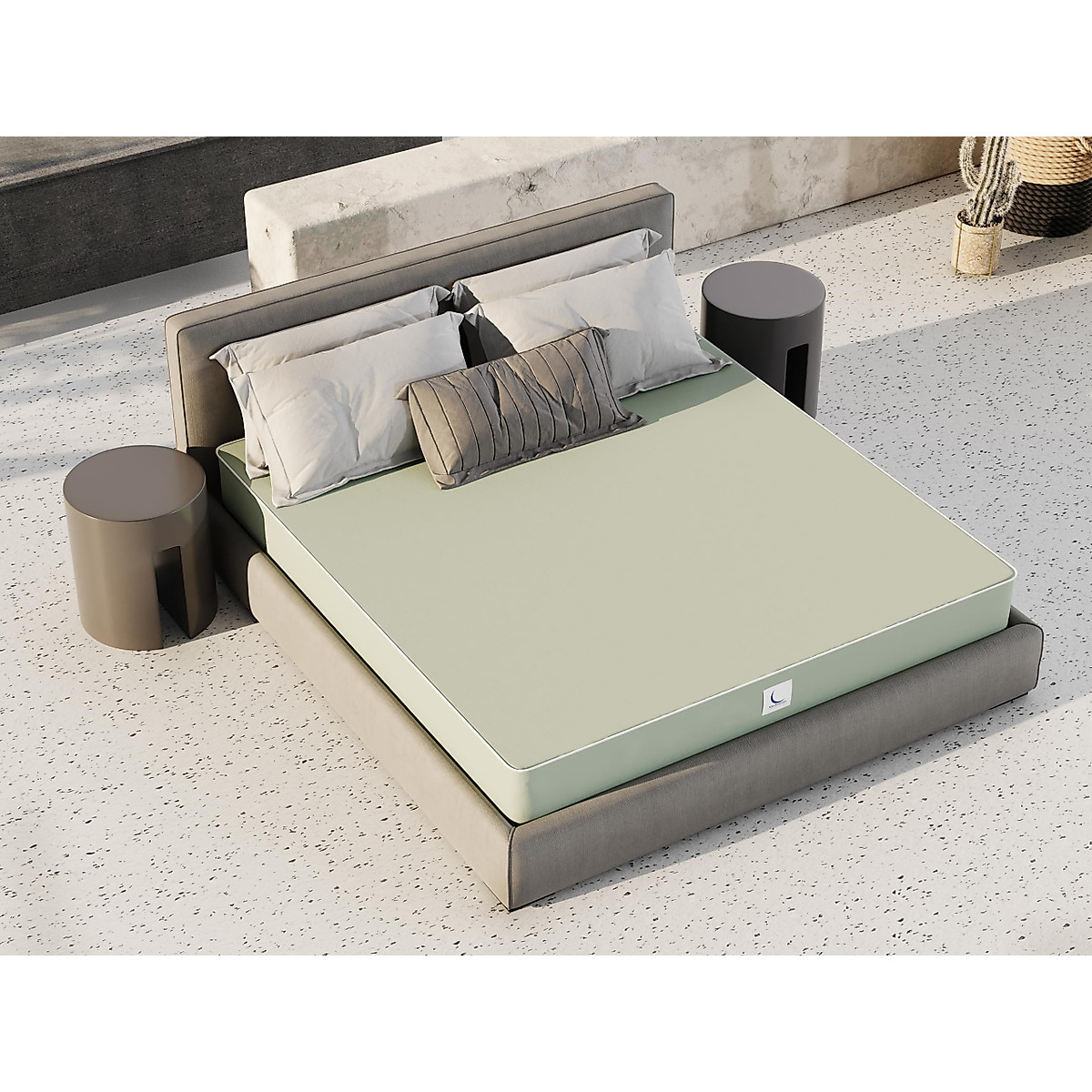 Mielmoon Waterproof Foam Mattress Vinyl Multipurpose Firm Plush, Double Sided Made in USA (Twin, 7)