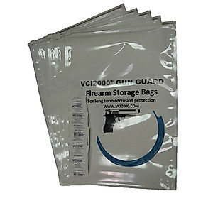VCI Gun Storage Bags Heavy Duty Pistol Storage bags - Anti Corrosion Firearm Storage Bags -VCI (Pack of 5) Premium Gun Storage Solution: Ultimate Corrosion Protection