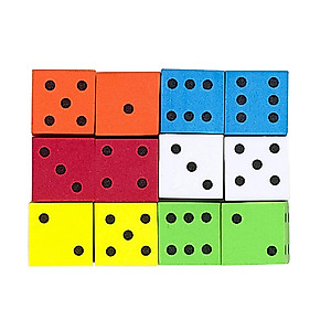 Koplow Games Assorted Foam Spot Dice, 16mm
