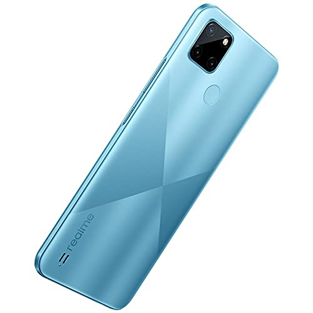 Realme C21Y (64GB, 4GB) 6.5" HD+, 5000mAh Battery, Instant Finger Print, Dual SIM GSM Unlocked Global 4G LTE - International Model RMX3261 (Fast Car Charger Bundle, Cross Blue)