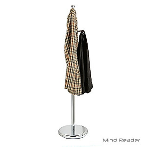 Mind Reader Stainless Steel Valet Suit Rack Stand, Silver