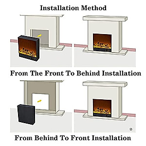 Electric Fireplace Stoves Electrical Fireplaces-Wall Mounted Arch Household Electric Fireplace Heater,Embedded Fireplace Core With Emulation Fire,recessed Mounting Heaters For Showroom Decoration