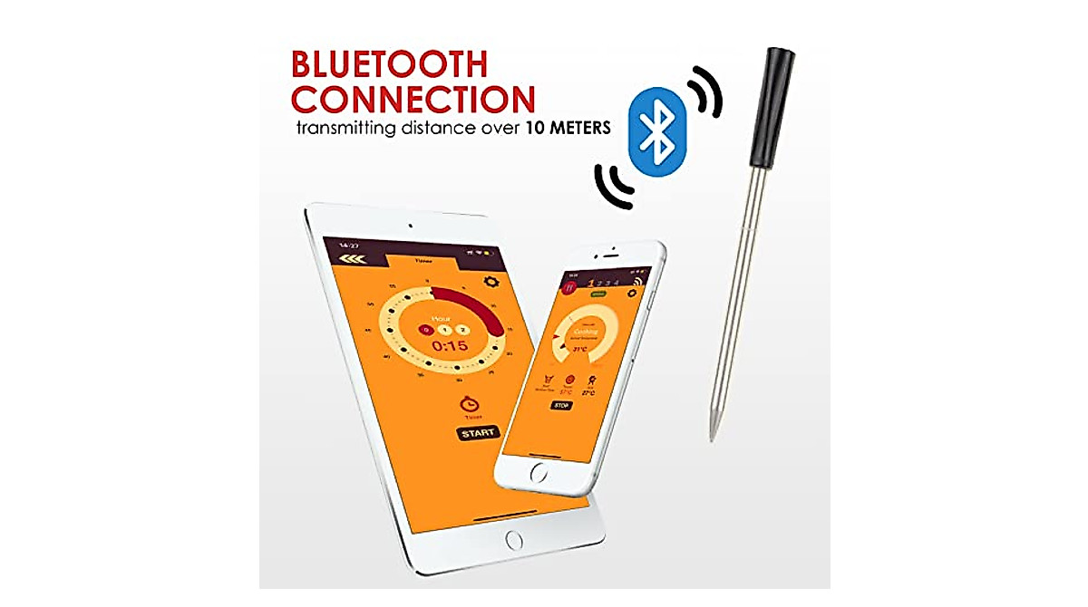 Wireless Bluetooth Meat Thermometer for Grill and Oven Cooking