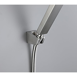 YUNZHIZHAO Handheld Shower Head Bracket for Bathroom, Wall Mount Robust Shower Head Holder, Universal Hand Held Shower Wand Hose Sprayer Holder, Stainless Steel