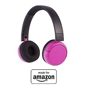 Made for Amazon, Volume Limiting Bluetooth BuddyPhones, PopTime in Pink. Ages (8-15)