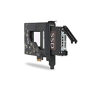 ICY DOCK 2.5 inch SATA SSD Removable Hard Drive Bay Adapter for PCIe Expansion Card Slot | ToughArmor MB839SP-B