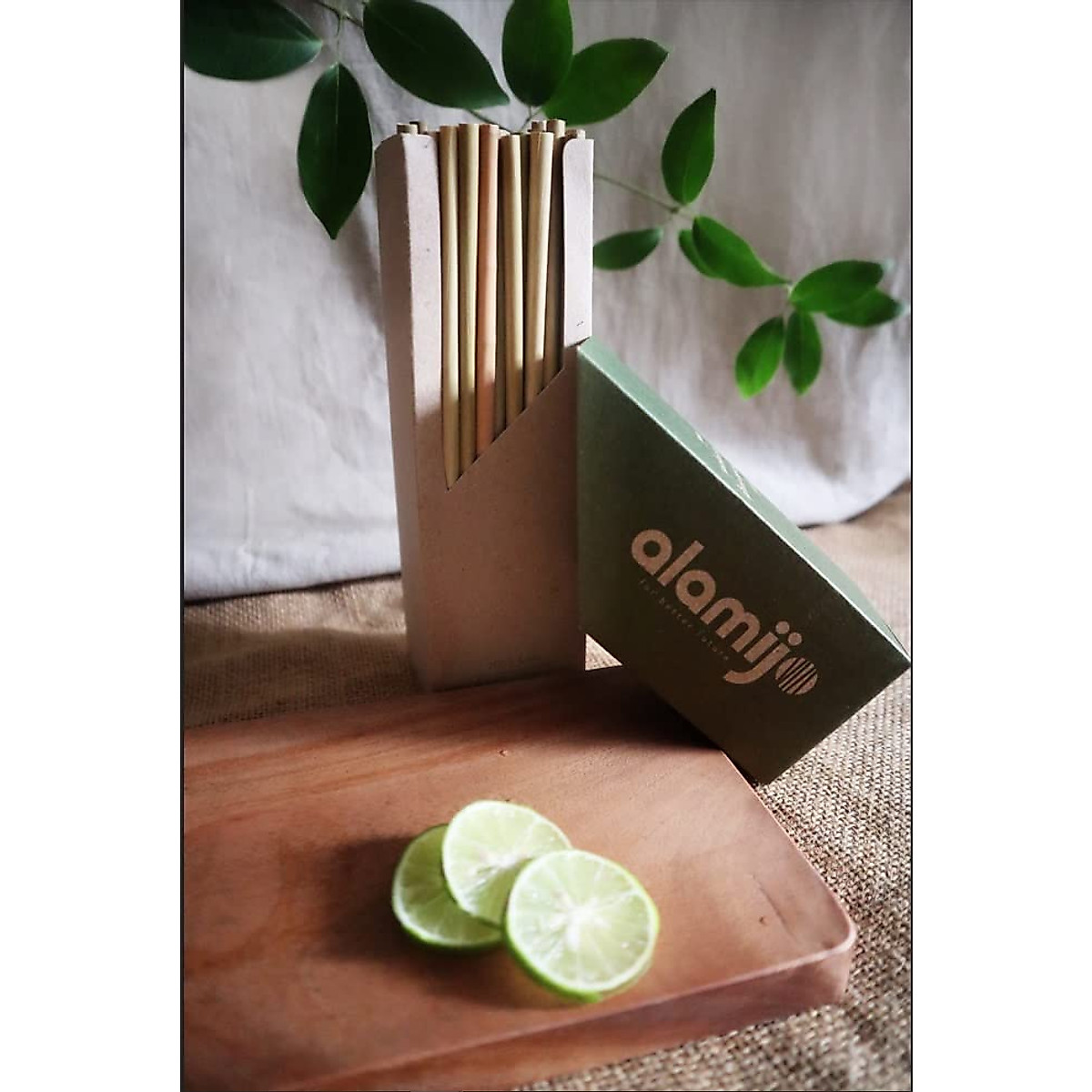 ijo grass straw IJO grass straws 100% natural, biodegradable, compostable, plastic free, eco drinking straws Pack of 100
