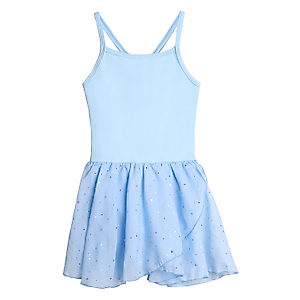 EQSJIU Ballet Costumes For Girls Toddler Dance 2t 3t 18-24 Months Leotards With Skirts Tutu Outfits Bodysuits Light Royal Blue