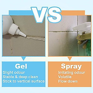 FOLLOWIN Mold and Mildew Stains Cleaner Gel 16oz for Washing Machine Front Loader Seal, Household Mold Stain Cleaner for Shower,Sink,Mold Stain Remover Gel for Bathroom Grout,Bathtub