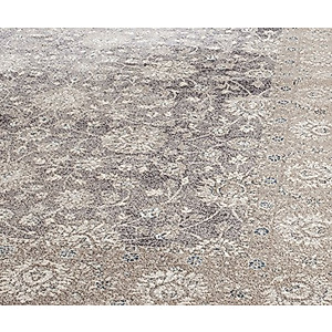 SAFAVIEH Sofia Collection 9' x 12' Light Grey/Beige SOF330B Vintage Oriental Distressed Non-Shedding Living Room Bedroom Dining Home Office Area Rug
