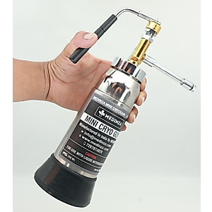 MEDINZA Mini Cryo Can For Dermatology Empty Cryo Liquid Nitrogen Sprayer With Different 5 Probes and Carry Bag