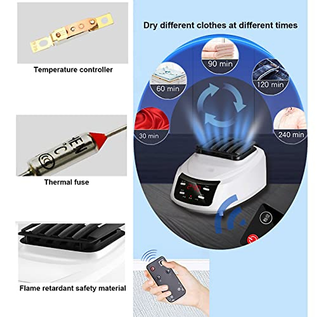 Portable Clothes Dryer, Electric Dryers For Clothes Full Size, Electric Clothes Dryer Machine Double Layer Stackable Clothes Drying Rack