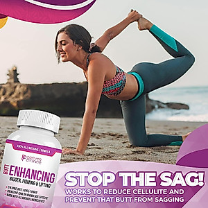 Forever Feminine Premium Butt Enhancer Pills - Big Butt Growth Formula - Shape, Lift, and Firm - Bigger Booty Glute Enhancement Products - 60 ct