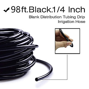 Hose garden irrigation pipe 1/4", 98ft blank distribution tubing, drip irrigation hose, drip irrigation line pipe, DIY irrigation equipment for greenhouse, flower beds, terraces, lawns