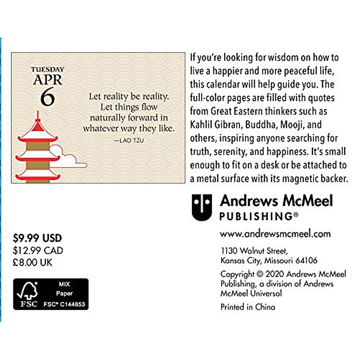 Wisdom of the East 2021 Mini Day-to-Day Calendar