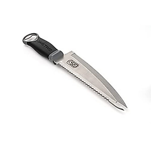 VIPER Grill Utility Knife - 8 inch High Carbon Stainless Steel Chef Knife Bread Knife Meat Turner Bottle Opener with Sheath Grilling Gifts for Dad Men