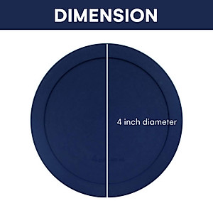 Lids for Pyrex and Anchor Round Glass Containers (2-Cups, Green-6PK)