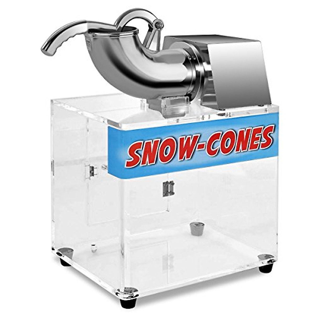 Costzon Ice Shaver Machine, Stainless Steel 110V Electric Ice Crusher with Dual Blades, 440lbs/H Electric Snow Cone Maker Shaved Ice Machine with Safety On/Off Switch for Home and Commercial Use