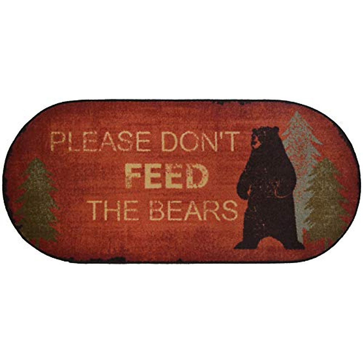 Cozy Cabin Don’t Feed Bears Rug, 20 in x 44