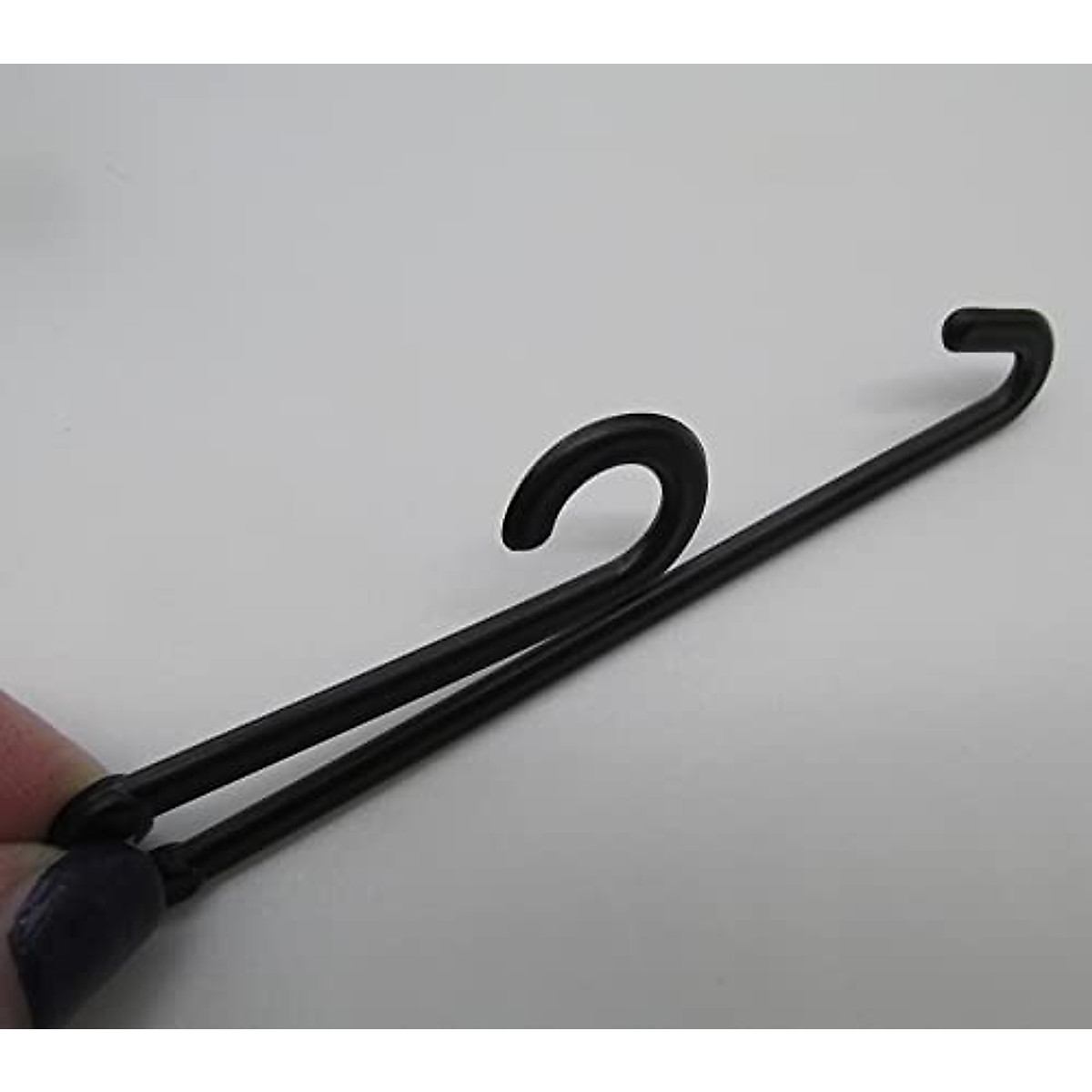 NAHANCO SH2 Sock Hanger with Curved Bar, Black (Pack of 500)