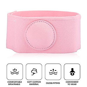ZJchao Hernia Belt for Babies, 2-piece Hernia Belt Treatment For Hernia Therapy For Children Umbilical Hernia Belt for Newborns Infant Newborn Belt(Rosa)